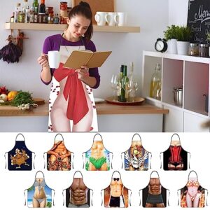 Kitchen Apron Funny Chef Cooking Gag Gift Creative Funny Baking Party Aprons for Men Women (G)