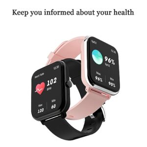 BOFIDAR Smart Watch for Men Women(Answer/Make Calls), 1.85'' Touch Screen Bluetooth Fitness Watch Tracker, Smartwatch Compatible for Android & iOS Phones, IP68 Waterproof, 100+Sports (Black)