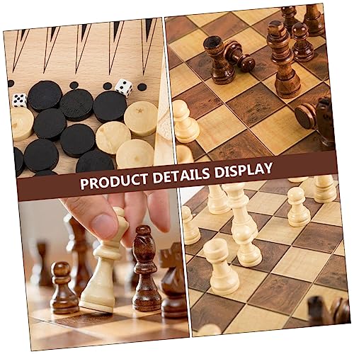 ibasenice 2 Sets Three in One Chess Kids Educational Portable Chess Chinese Checkers Magnetic for Kids Chess Sets for Three- in- One Chess Board Chess Game Board Travel Chess Set