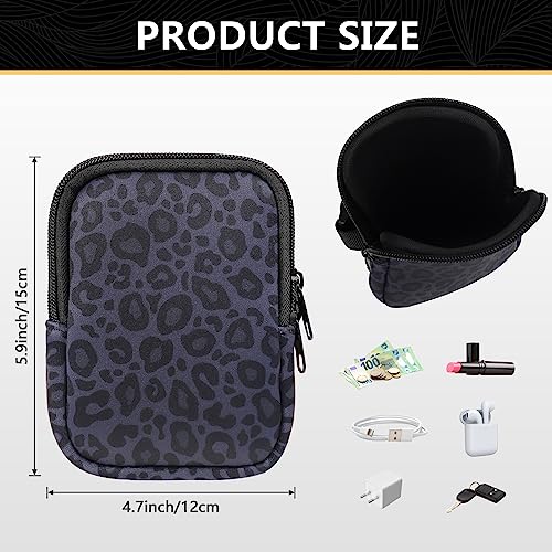 YR Water Bottle Pouch for Stanley Quencher Adventure 40oz & 30oz Tumbler, Gym Water Bottle Pouch for Stanley Cup 40oz with Handle, Water Bottle Pouch for Stanley Tumbler (Black Leopard)