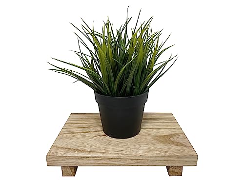 Laual Designs Small Wooden Riser Plant Stand | Rustic Home Décor Pedestal Stand | Handmade Bathroom Decor | Soap Tray | Wood Stand | Decorative Tray Kitchen Décor Farmhouse Decor | Natural