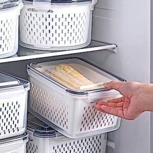 Phantom Chef Nesting Food Storage with Lids | 3 Sizes | Dishwasher & Microwave Safe | Food Grade BPA-FREE Safe | Perfect for Refrigerator Fridge Organizer | Portable & Stackable Design (Aqua)