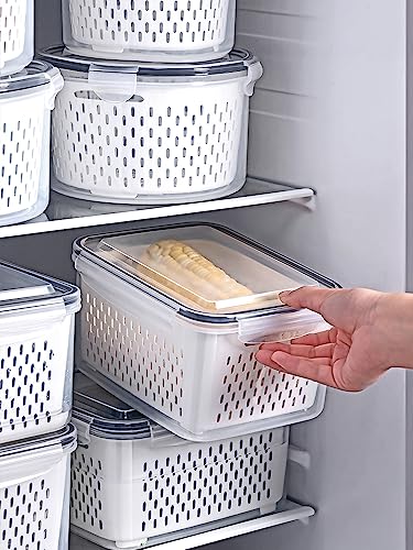 Phantom Chef Nesting Food Storage with Lids | 3 Sizes | Dishwasher & Microwave Safe | Food Grade BPA-FREE Safe | Perfect for Refrigerator Fridge Organizer | Portable & Stackable Design (Aqua)