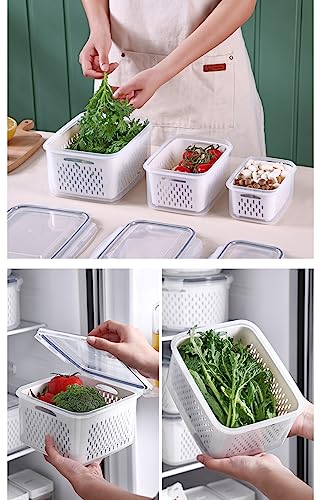 Phantom Chef Nesting Food Storage with Lids | 3 Sizes | Dishwasher & Microwave Safe | Food Grade BPA-FREE Safe | Perfect for Refrigerator Fridge Organizer | Portable & Stackable Design (Aqua)