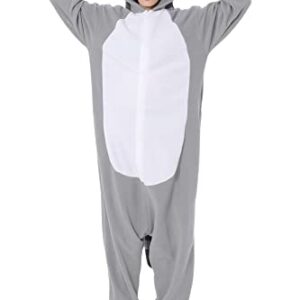 BDZaigozaiwu Adult Raccoon Onesie Pajamas Unisex Animal Cosplay Costume Kigurumi Onesies Halloween Sleepwear Christmas Jumpsuit Grey