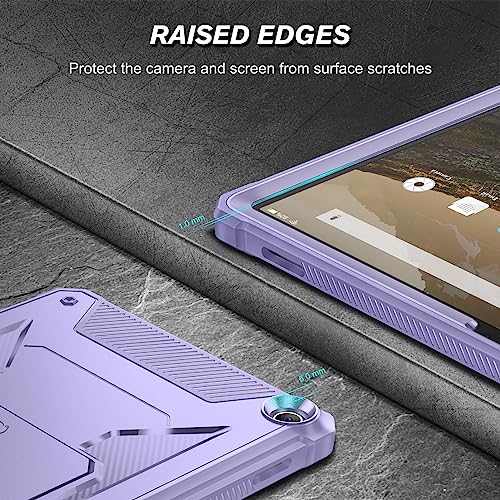 Fintie Case for Amazon Fire Max 11 (13th Generation, 2023 Release), [Tuatara] Rugged Unibody Hybrid Kickstand Cover with Built-in Screen Protector, Lilac Purple