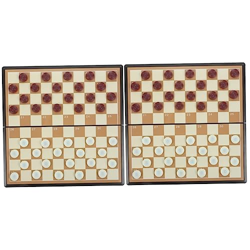 2 Sets International Checkers Chessboard Toys for Children Desktop Toys Suits Roll up Magnetic Chess Set Magnetic Chess Pieces Magnetic Travel Chess Set Home Board Game Props