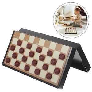 2 Sets International Checkers Chessboard Toys for Children Desktop Toys Suits Roll up Magnetic Chess Set Magnetic Chess Pieces Magnetic Travel Chess Set Home Board Game Props