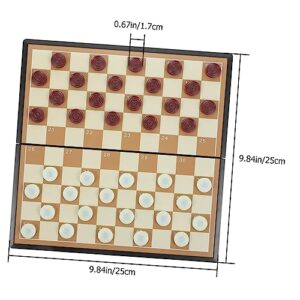 2 Sets International Checkers Chessboard Toys for Children Desktop Toys Suits Roll up Magnetic Chess Set Magnetic Chess Pieces Magnetic Travel Chess Set Home Board Game Props