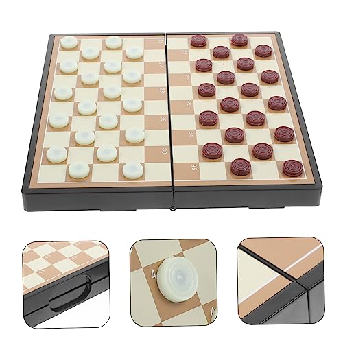 2 Sets International Checkers Chessboard Toys for Children Desktop Toys Suits Roll up Magnetic Chess Set Magnetic Chess Pieces Magnetic Travel Chess Set Home Board Game Props