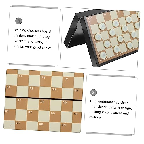 2 Sets International Checkers Chessboard Toys for Children Desktop Toys Suits Roll up Magnetic Chess Set Magnetic Chess Pieces Magnetic Travel Chess Set Home Board Game Props