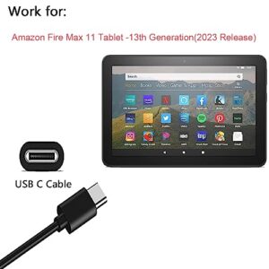 6Ft Fast Charger Intended for Amazon Fire Max 11 Tablet (2023 Release),20W Power Adapter with 6Ft USB C Cable