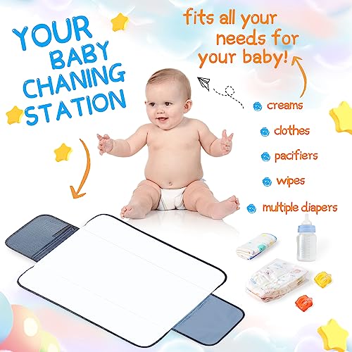 PHOEBUS BABY Portable Changing Pad Travel - Waterproof Foldable Diaper Changing Mat - Lightweight & Compact Changing Station, Newborn Baby Gifts