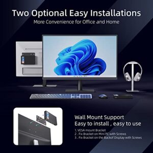 MeLE Quieter3C Fanless Mini PC Windows 11 Pro 16GB DDR4 512GB ROM Tiny Desktop PC Celeron N5105(up to 2.9GHz) Micro Computer USB-C Dual HDMI 4K, VESA Mount, WiFi 6, BT5.2 Office PC