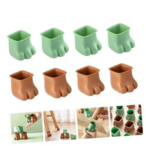 ibasenice 8pcs Silicone Table and Chair Foot Cover Cat Furniture Protector Desk Riser Couch Risers Anti- Slip Chair Leg Caps Sofa Lifters Chair Feet Covers Chair Feet Silicone Covers Small