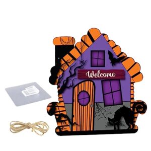 rorpoir home decoration halloween decorations pumpkin decor ghost hanging sign halloween welcome sign halloween party decorations halloween front door decor door sign halloween prop plaque