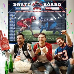 Fantasy Football Draft Board 2023-2024, 2023 Fantasy Football Draft Kit with 660 Player stickers, Fantasy Draft Board with 14 Teams 20 Rounds Draft Board, Waterproof Cloth