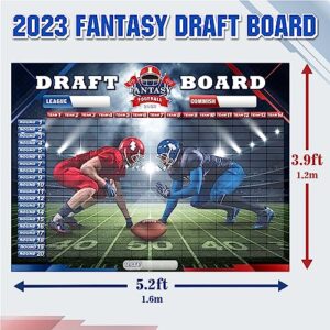 Fantasy Football Draft Board 2023-2024, 2023 Fantasy Football Draft Kit with 660 Player stickers, Fantasy Draft Board with 14 Teams 20 Rounds Draft Board, Waterproof Cloth