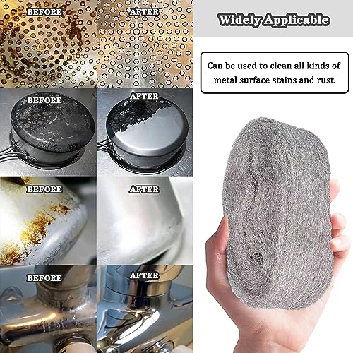 Steel Wool, Fine Steel Wool Fill Fabric Roll DIY Kit, Stainless Steel Wool Coarse Wire Wool Gap Blocker Hole Filler for Mice Control Hardware Cloth for Holes, Gaps, Vents, Siding, Pipeline (13Ft)