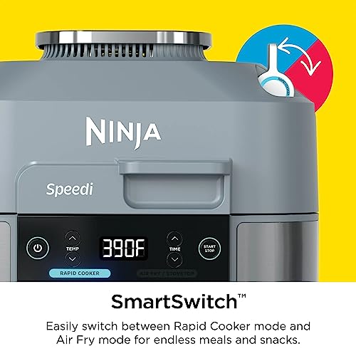 Ninja Speedi Rapid Cooker & Air Fryer, 6-Qt Capacity, 10-in-1 Functions, Sea Salt Gray (Renewed)