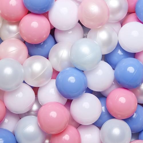 YUFER Soft Plastic Ball Pit Balls -100PCS Toy Balls for Kids, Baby, Toddler - Perfect for Ball Pit Play Tent, Baby Pool Water Toys - Colorful, Safe & Durable