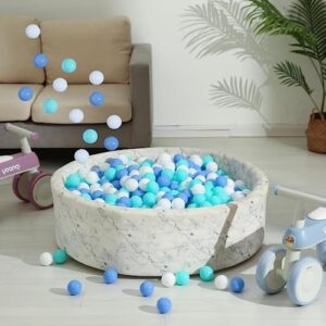 YUFER Soft Plastic Ball Pit Balls -100PCS Toy Balls for Kids, Baby, Toddler - Perfect for Ball Pit Play Tent, Baby Pool Water Toys - Colorful, Safe & Durable