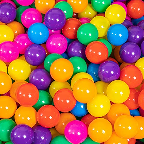 YUFER Soft Plastic Ball Pit Balls for Kids - 500pcs - Ideal for Baby & Toddler Ball Pits, Play Tents, Pool Water Toys, Parties, Photo Booth Props, and Decorations