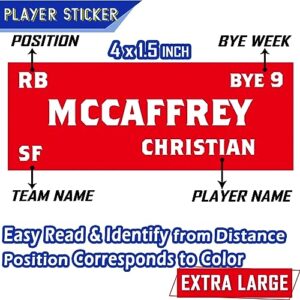 Esjay Fantasy Football Draft Board 2023-2024 Kit, Extra Large with 800+ Player Stickers, Fantasy Draft Board 6ft x 4ft - 14 Teams 20 Rounds, Includes 2023 Top Rookie