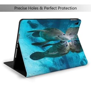 Sea Animals Manatee Case Fit for IPad Air 3 Pro 10.5 Inch Case with Auto Sleep/Wake Ultra Slim Lightweight Stand Leather Cases