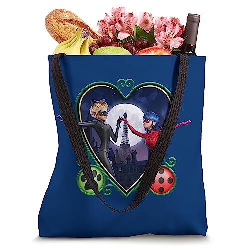 Miraculous Ladybug and Cat Noir The Movie Heart Tote Bag