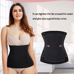 AOSBOEI Women Waist Trainer Shapewear Tummy Control Waist Cincher Sport Girdle Body Shaper Postpartum Recovery Belt (Small-Medium) Black