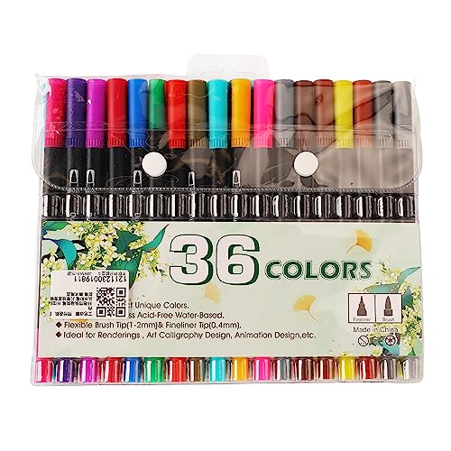 Watercolour Brush Pen Set, Professional Soft Dual Tip Paint Marker Set for Adult Coloring Books Drawing Calligraphy