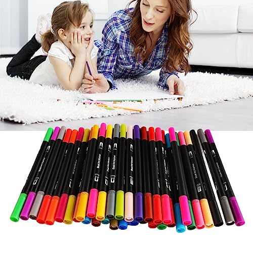 Watercolour Brush Pen Set, Professional Soft Dual Tip Paint Marker Set for Adult Coloring Books Drawing Calligraphy