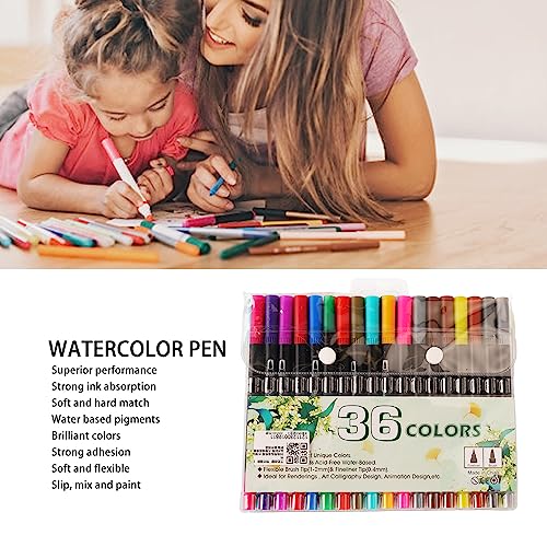 Watercolour Brush Pen Set, Professional Soft Dual Tip Paint Marker Set for Adult Coloring Books Drawing Calligraphy