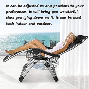 MINDONG HZH Garden Lounge Chair Oversize Folding Lounger, Adjustable Recliner Outdoor Reclining Beach Desk Garden Lounger with Cushions (C)