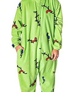 Bioworld The Nightmare Before Christmas Adult Oogie Boogie Costume Kigurumi Union Suit Pajama Outfit Green