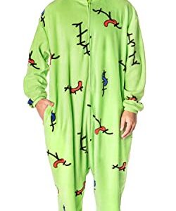 Bioworld The Nightmare Before Christmas Adult Oogie Boogie Costume Kigurumi Union Suit Pajama Outfit Green