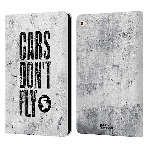 Head Case Designs Officially Licensed Fast & Furious Franchise Cars Don't Fly Graphics Leather Book Wallet Case Cover Compatible with Apple iPad Air 2 (2014)