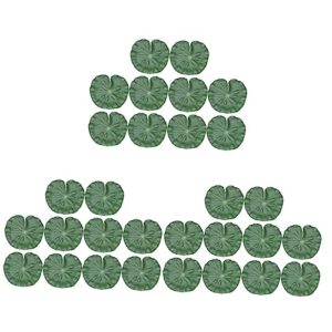 nolitoy lotus leaves 30 pcs fleur de lis decor green decor green plants mask lilly pads artificial lily pads artificial leaves artificial plants artificial leaf water lotus pool