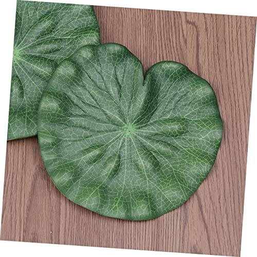 NOLITOY Lotus Leaves 30 Pcs Fleur De Lis Decor Green Decor Green Plants Mask Lilly Pads Artificial Lily Pads Artificial Leaves Artificial Plants Artificial Leaf Water Lotus Pool