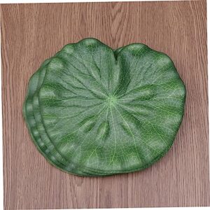 NOLITOY Lotus Leaves 30 Pcs Fleur De Lis Decor Green Decor Green Plants Mask Lilly Pads Artificial Lily Pads Artificial Leaves Artificial Plants Artificial Leaf Water Lotus Pool