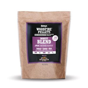 Ninja XSKCRSPBKT Woodfire, Combo Crisper Basket & Ninja XSKOP2R Woodfire Pellets, Robust Blend 2-lb Bag & Ninja XSKOP2RL Woodfire Pellets, All Purpose Blend 2-lb Bag, up to 20 Cooking Sessions