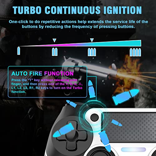 AantnaSR for PS4 Controller Wireless, with USB Cable,600mAh Battery,Dual Vibration,6-Axis Motion Control,3.5mm Audio Jack,Multi Touch Pad,Share Button, PS4 Controller Compatible with PS4/Slim/Pro/PC