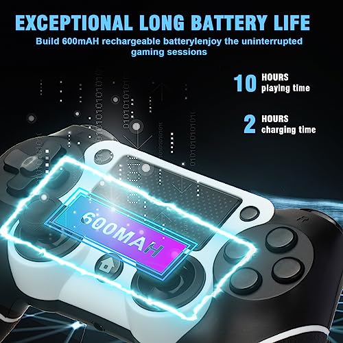 AantnaSR for PS4 Controller Wireless, with USB Cable,600mAh Battery,Dual Vibration,6-Axis Motion Control,3.5mm Audio Jack,Multi Touch Pad,Share Button, PS4 Controller Compatible with PS4/Slim/Pro/PC