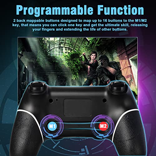 AantnaSR for PS4 Controller Wireless, with USB Cable,600mAh Battery,Dual Vibration,6-Axis Motion Control,3.5mm Audio Jack,Multi Touch Pad,Share Button, PS4 Controller Compatible with PS4/Slim/Pro/PC