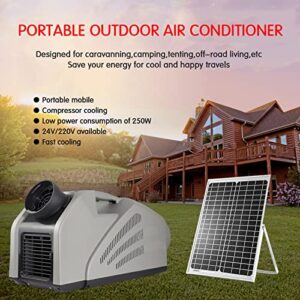 ELOMAS Portable Air Conditioners,24V 250W Mobile air Conditioner,Camping Rv Air Conditioner,Home AC Cooling Unit 2350 BTU,24V DC & 100-220VAC,3 Fan Speeds,LCD Display,for Camping Tent,Room,Car and RV