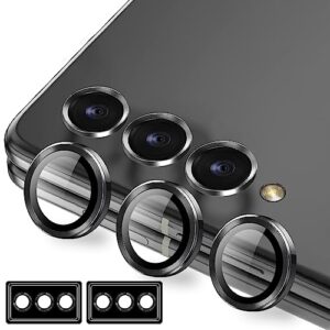 zxzone [2packs for samsung galaxy z fold5 lens protector, premium tempered glass glitter diamond metal camera lens protector for samsung galaxy z fold 5 (black)