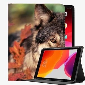 hubin compatible with ipad air 5th generation case 2022/ ipad air case 4th generation 10.9'', muzzle nose wolf look whit auto sleep/wake up