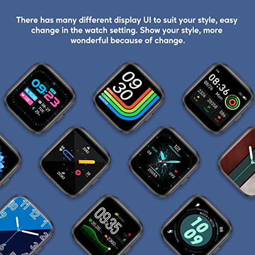 ASWEE Smart Watch Fitness Tracker with 24/7 Heart Rate, Blood Oxygen Blood Pressure and Sleep Monitor, 1.7'' Full Touch Screen 5 ATM Waterproof Smartwatch, Step Counter Watch for Women Men Kids