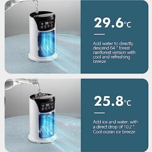 Portable A𝐢r Conditioners, Evaporative A𝐢r Cooler 3 Speeds,USB Personal Evaporative A𝐢r Cooler, Portable Humidifier F𝐚n for Room Kitchen Office Desk Bedroom Camping